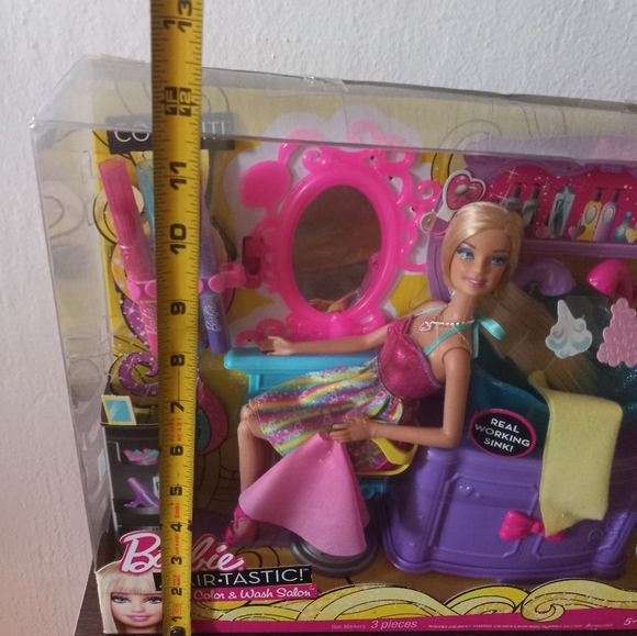 Mattel | Toys | 20 Barbie Hairtastic Color And Wash Salon Doll Set Nib ...